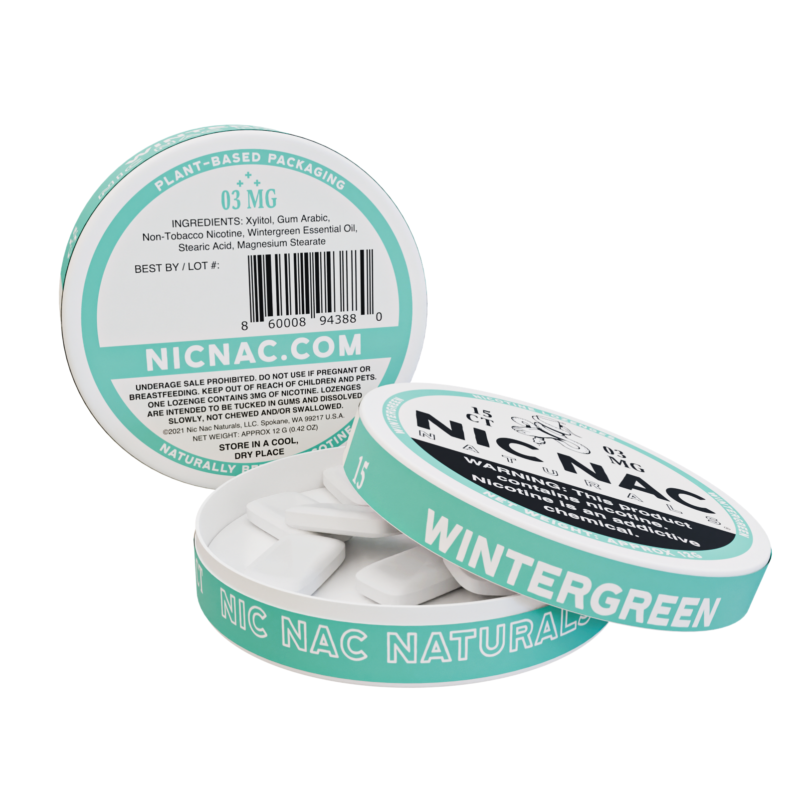 Nic Nac | Wintergreen Non-Tobacco Nicotine Mints – Nic Nac Naturals