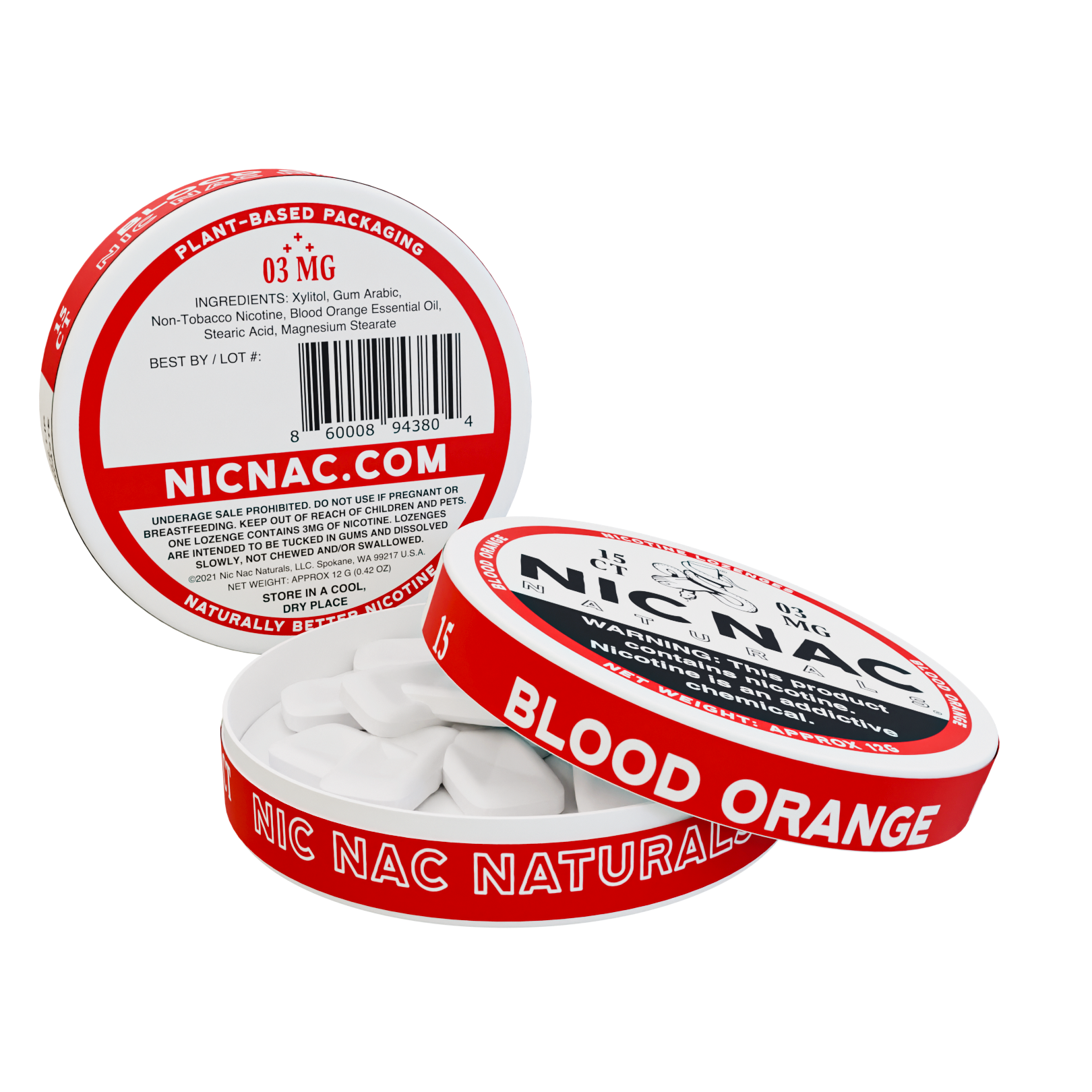 Nic Nac | Blood Orange Non-Tobacco Nicotine Mints – Nic Nac Naturals