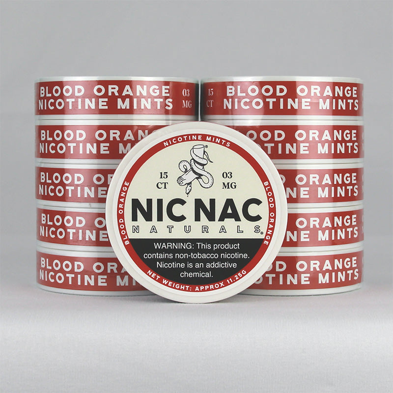 Nic Nac | Blood Orange Non-Tobacco Nicotine Mints – Nic Nac Naturals