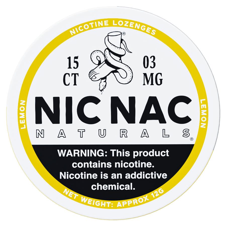 Nic Nac | Lemon Non-Tobacco Nicotine Lozenge – Nic Nac Naturals